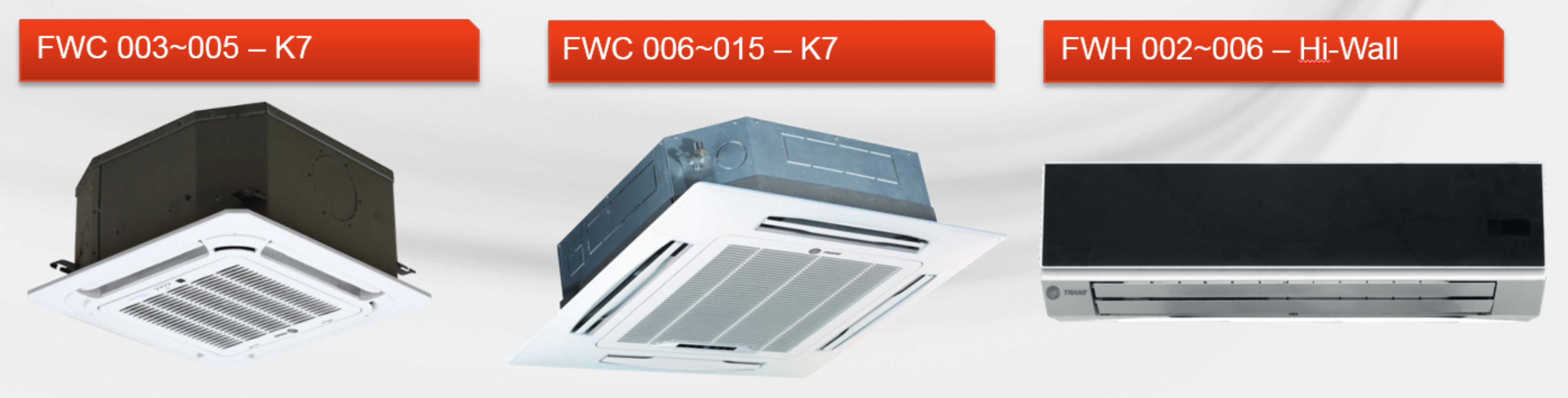 Unidades fancoletes de água gelada Trane FWC-FWH